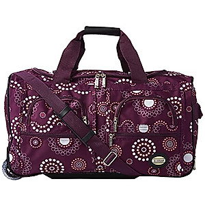 Rockland Rolling Duffel Bag, Purple Pearl, 22-Inch