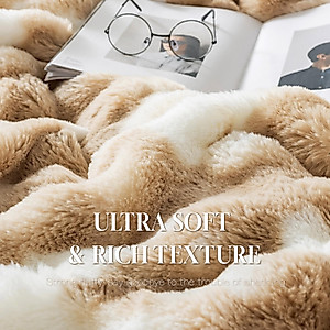 OMERAI Faux Fur Duvet Cover, Ultra Soft Fluffy Blanket Faux Rabbit Fur Comforter Cover, 1PC Soft Velvet Fluffy Furry Comforter Cover, Zipper Closure, 90x108 Inches 1 Faux Fur Duvet Cover