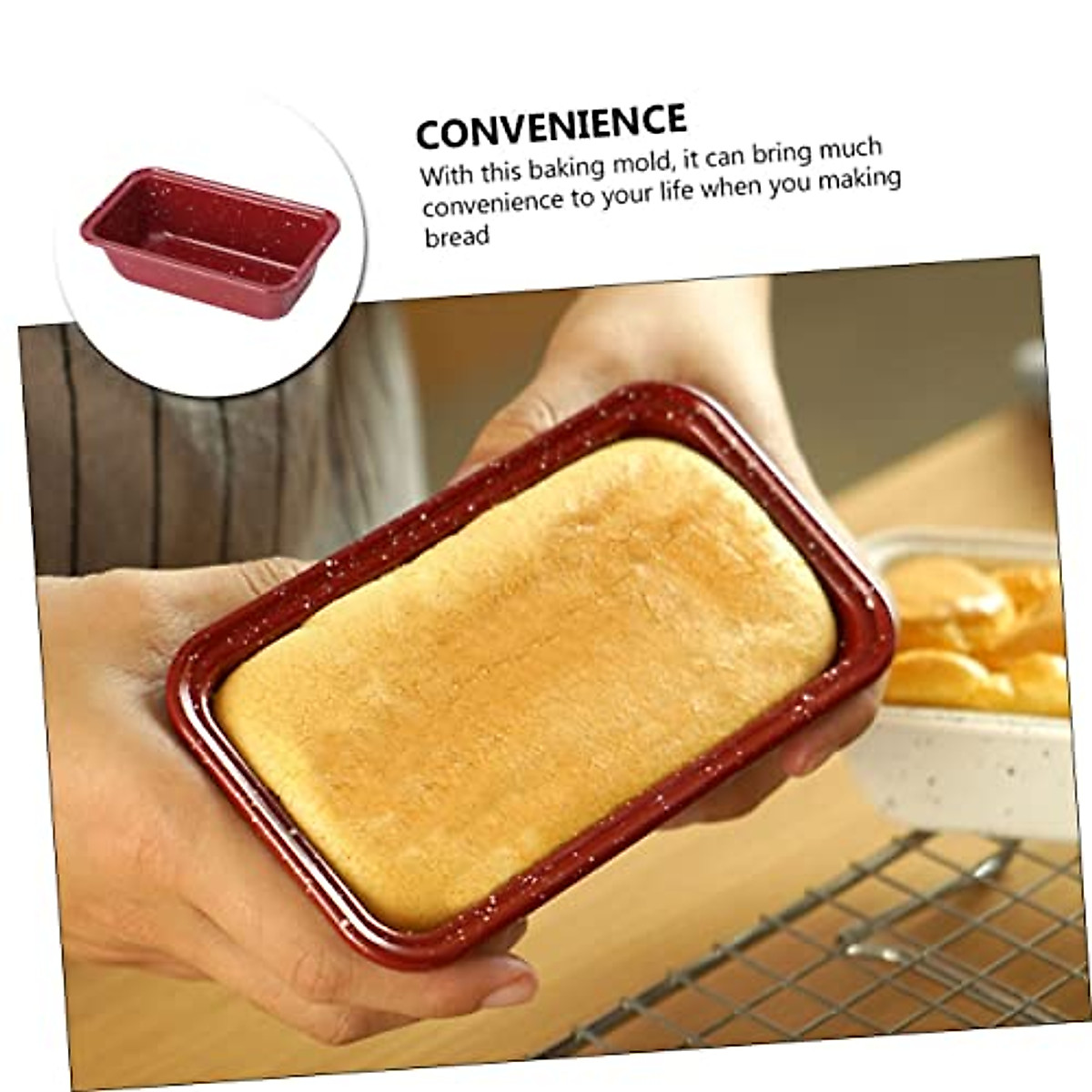 KICHOUSE Loaf Pan Nonstick Tools Bakeware Pans Stick Baking Oven Supply Accessory Inch Mini Pan Mold Toasting for Bakery Steel Non Loafs Home Wear- Reusable Molds Pullman Bread Pan