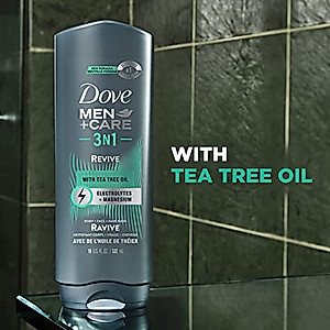DOVE MEN + CARE Post-Workout Body Wash For Men 3N1 Revive With Tea Tree Oil 18 oz 4 Count