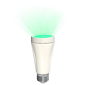 BlissLights BlissBulb - Laser Star Projector, Galaxy Lighting for Party, Holidays, Night Lights, Patios (Indoor/Outdoor, Standard E26 Base) - Red