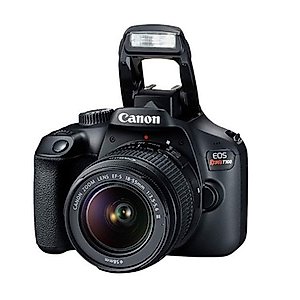 Canon Rebel T100 / EOS 4000D DSLR Camera w/EF-S 18-55mm F/3.5-5.6 Zoom Lens + 64GB Memory, Filters + Macro + 2X Lens, Case, Tripod, Flash, and More (36pc Bundle) (Renewed)