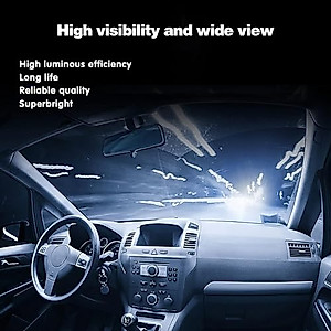 ZBGUN 2 PCS H11 Car Halogen Bulb, 12V 100W Quartz Glass Fog Light Set, Universal High Low Spotlight Replacement Accessories, Compatible with Most Cars, Motorcycles (White)