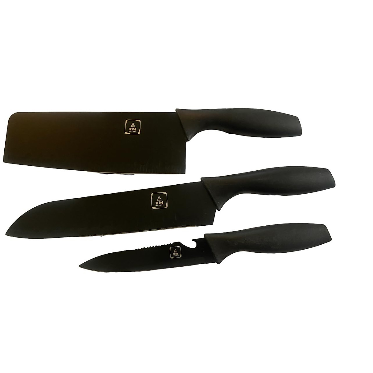 TM MARBLE STAINLESS STEEL 7PIECE KNIFE