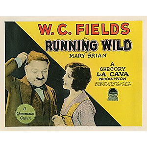 Posterazzi Running Wild From Left: W.C. Fields Mary Brian 1927 Movie Masterprint Poster Print, (28 x 22)