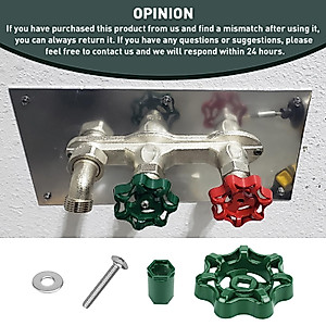 VIDABTE Outdoor Faucet Water Spigot Handle, Hose Bibb Round Wheel Handle Replacement Compatible with Danco 10006, 10006 Hose Bibb Handle (0.26'' Square Stem)