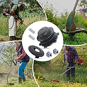 Adefol String Trimmer Replacement Parts Head Spool and Cover Cap 6pcs Kit for STIHL FS44 FS80 FS85 FS100 FS110 FS120 FS130 FS200 with Spring, Line Feed Eyelet Accessories