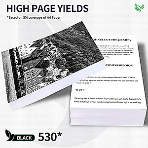 InkWorld Remanufactured 63 Ink Replacement for HP 63 Ink Cartridges Use for OfficeJet 3830 5252 4650 5258 4655 4652 Envy 4520 4512 4513 4516 DeskJet 3636 3630 1111 1112 3637 3632 Printer(2 Black)