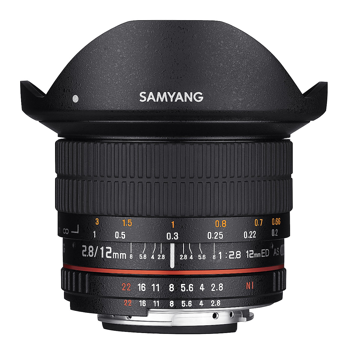 Samyang 12mm F2.8 Ultra Wide Fisheye Lens for Nikon DSLR Cameras - Full Frame Compatible