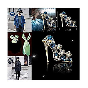 Shuiniba High Heels Shoes Shape Brooch Pin for Women Brides Created Brooch Size 4.2×3.9cm