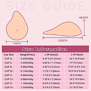IVITA One Piece A Cup Asymmetrical Shape Silicone Breast Form for Mastectomy Prosthesis Chest Bra Pad Enhancers