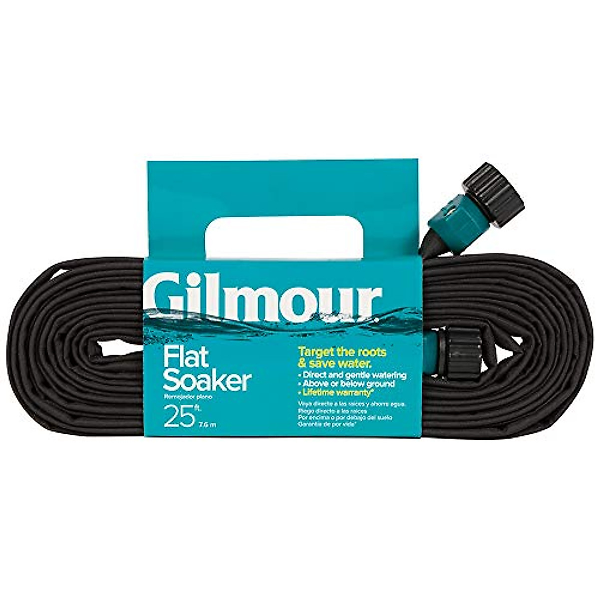 Gilmour Flat Weeper Soaker Hose, 25 Feet, Black (870251-1001)