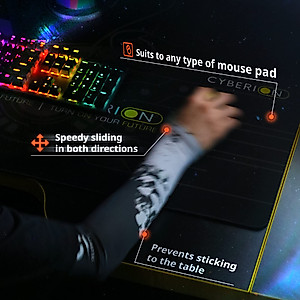 Selerity Gaming Arm Sleeve PC Sport open glove thumb hole esports gamers Paints Spray, White Black, Medium