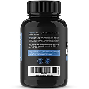 Night Time Fat Burner | Shred Fat While You Sleep | Hunger Suppressant & Weight Loss Support Supplements for Women & Men | Burn Belly Fat, Support Metabolism & Fall Asleep Fast | 60 Nighttime Pills