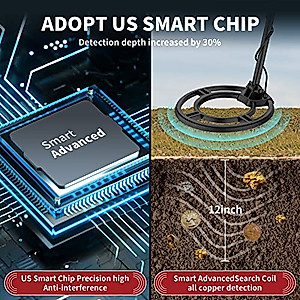 ULHUND Upgraded Metal Detectors for Adults-Professional Higher Accuracy Higher Sensitivity 9 Gold Detector with Bigger LCD Display, Advanced DSP Chip 10" Coil Metal Detector with 12'' Detection Depth