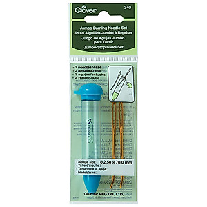 Clover Chibi with Jumbo darning Needle Set, 6.2" Height x 2.1" Length x 0.8" Width, Multicolor