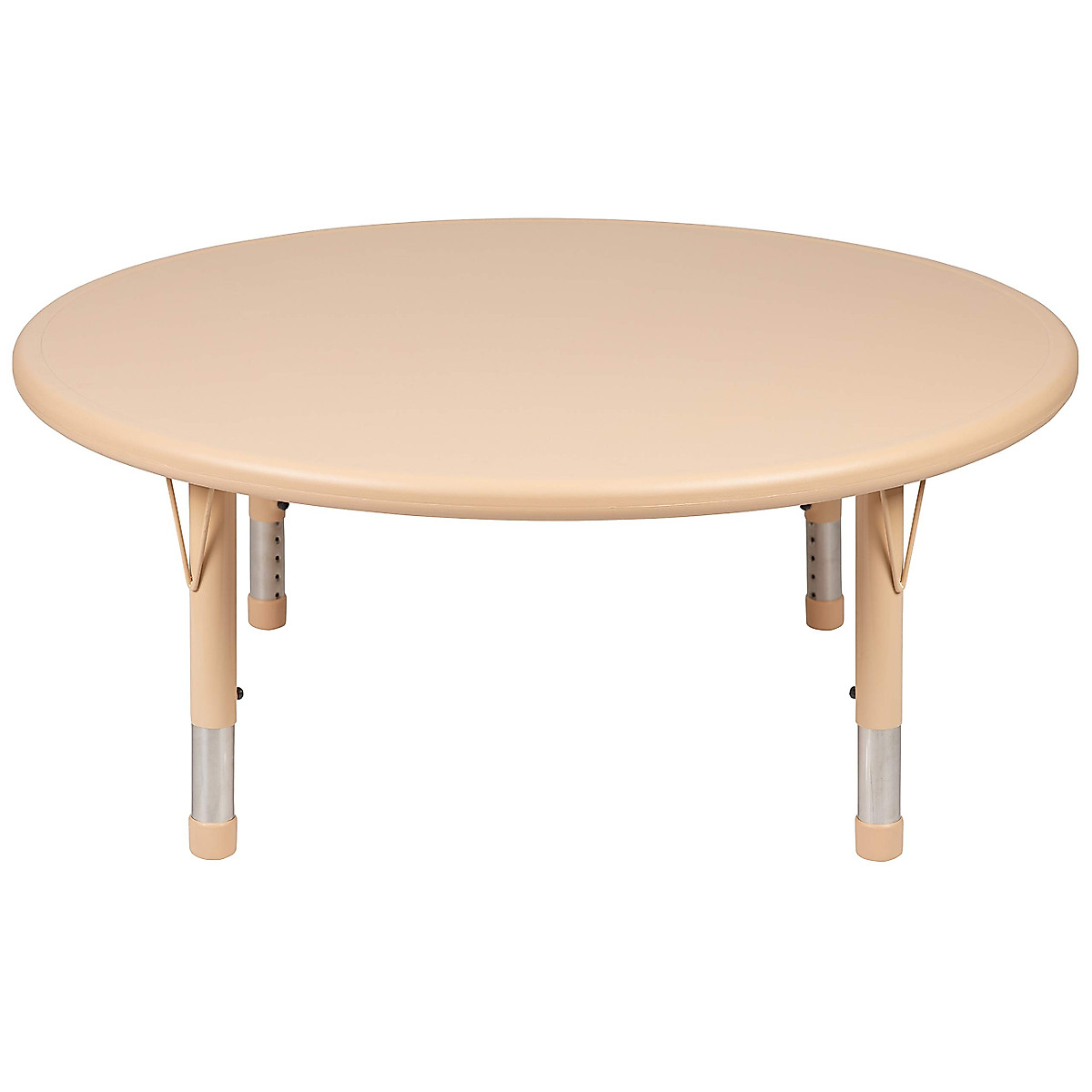 Flash Furniture Wren 45" Round Natural Plastic Height Adjustable Activity Table