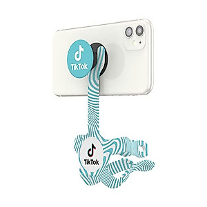 PopSockets: Flexible Phone Mount & Stand, Phone Tripod Mount, Universal Device Mount - TikTok Teal Swirl
