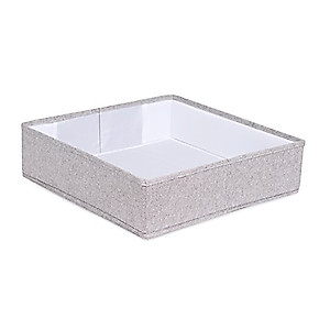 Internet's Best Small Collapsible Under the Bed Storage Bin - Small Square - 14.5 x 14.5 - Short Closet Shelf Open Storage - Rigid Frame Canvas Container