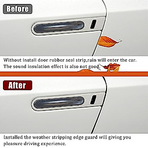 Pincuttee Rubber Edge Trim,Door Rubber Seal Strip Trim Seal with Side Bulb for Cars/Boats/Trucks/RVs,Automotive Weather Stripping Edge Guard (20FT)