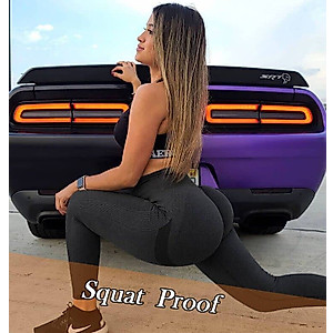 A AGROSTE Seamless Scrunch Butt Lifting Workout Leggings for Women Booty High Waisted Yoga Pants Contours Ruched Tights