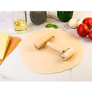 Mrs. Anderson’s Baking Double Dough Roller, Wood, 7-Inches x 4.5-Inches