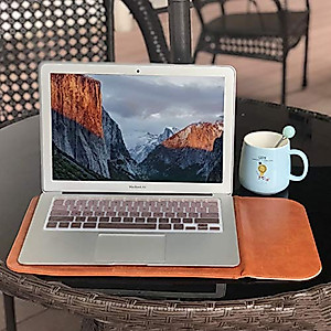 Allinside 13" Laptop Sleeve Compatible with MacBook Air 13 2018-2022 (M2 A2681 M1 A2337)/ MacBook Pro 13 2016-2022 (M2 A2686 M1 A2338 A2251 A2289 A2159), PU Leather Case, Brown