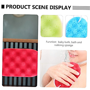 LALAFINA 6pcs Three Layer Bath Sponge Body Wash Scrubber Scalp Scrubber Cleaning Sponge Body Shower Sponges Foam Sea Sponge Handheld Bath Scrubber Bath Shower Sponge Bath Exfoliating Sponge