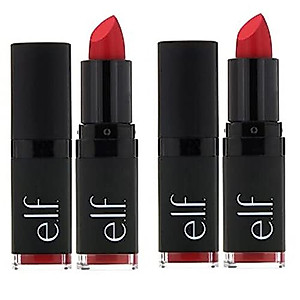 e.l.f. Pack of 2 Velvet Matte Lipstick, Ruby Red (82675)