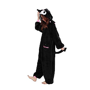 SAZAC Kuromi Kigurumi - Onesie Jumpsuit Halloween Costume (One Size)