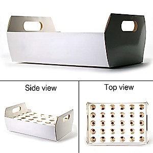 Wedding Confetti Cone Stand Boxes - 30 Holes for 30 Confetti Cones White Cone Stand Tray with kraft Cone Papers (Paper - white)