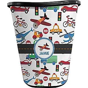 RNK Shops Transportation Waste Basket - Single Sided (Black) (Personalized)