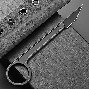Ccanku C1104 Fixed Blade Knife D2 Blade+Stainless Steel Handle Fixed Blade Knife for Hunting, Survival, Camping Outdoor Utility Knife with K Sheath
