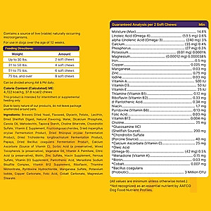 Dog Multivitamin Supplement - 120 Soft Chew Dog Vitamins and Supplements with Omega, Probiotics, Glucosamine, and More - for Small, Large, and Senior Dogs