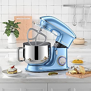 HOWORK Stand Mixer, 8.45 QT Bowl 660W Food Mixer, Multi Functional Kitchen Electric Mixer With Dough Hook, Whisk, Beater, Egg White Separator(8.45 QT, Red)