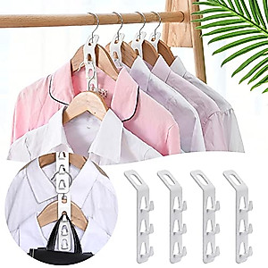 Hanger Connector Hook 4PCS Plastic Hook Cascading Hangers Space Saving Heavy Duty Wardrobe Organizer Bed Bags for Storage