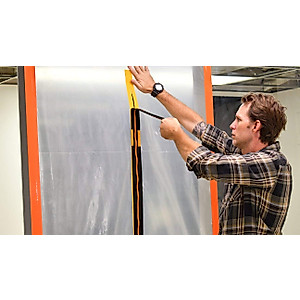 RE-U-ZIP® Heavy-Duty Reusable Dust Barrier Zipper | Starter Kit | Patented Hook & Loop System | Cost-Effective & Reliable | Lockable Safety Feature