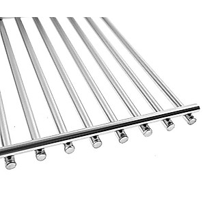 17" x 13 1/4" SOLID Stainless Steel Cooking Grates, Replacement Parts for Charbroil 463411512, 463411712, 463411911, C-45G4CB, 720-0719BL, 720-0773, Nexgrill 720-0783, 720-0773, Master Forge 1010037