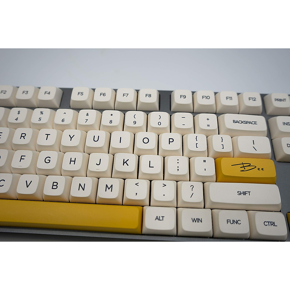 Blue Hat XDAS keycaps Dye-Sublimated Keycap for Cherry MX Switch keycaps for Wired USB Mechanical Gaming Keyboard (Milk)