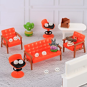 LONCESS Mini Luminous Elf Fairy Garden Accessories, Black Briquettes Figurines for Fairy Garden Decor, Bonsai Craft Decor, Micro Landscape Gnomes Garden, Outdoor Patio Lawn Yard Decoration, 10 PCS