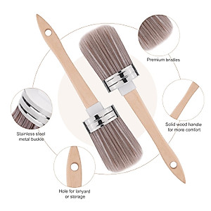 2pcs Chalk Paint Brush, 1.97 Inch Width Furniture Painting Brush Milk Paint Brush Wood Paint Brushes Wall Trim Painting Tools for DIY Crafts Waxing Painting Furniture Wall