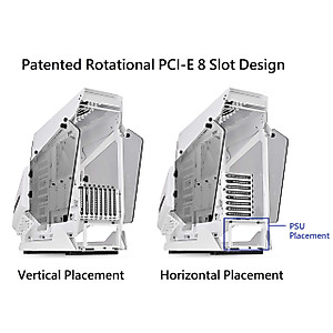 Thermaltake AH T600 Snow Helicopter Styled Open Frame Tempered Glass Swing Door E-ATX Full Tower Case CA-1Q4-00M6WN-00