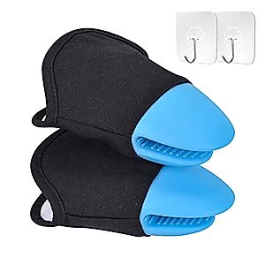 Ubrand Flybirdshome Mini-Oven Gloves,Cooking Pinch Gloves,Silicone Oven Mitts, Pinch Potholders for Kitchen,Cooking Gloves Heat Resistant,Pot Holders and Oven Mitts Sets Suitable for Kitchen Cooking