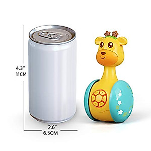 YuanleBao Baby Toys-Giraffe Tumbler Toys with Music and LED Light，Baby Crawling Toys，Cute Rattles Ring Bell Toddler Interactive Learning Development for Baby Toys and Best Gifts（Giraffe）