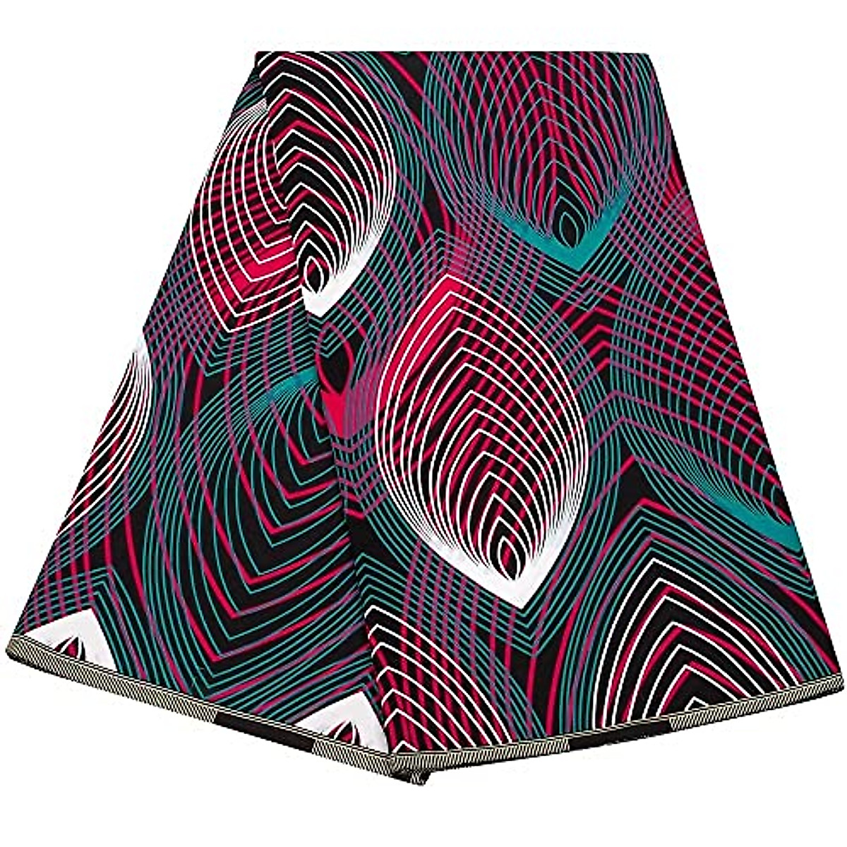 African Fabric 100% Cotton Kente Cloth by The Yard 6 Yards African American Ankara Print Wax Fabric 1451