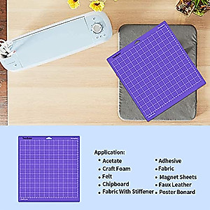 TransWonder Cutting Mats for Cricut, 7 Pack Cutting Mat 12x12(LightGrip, StandardGrip, StrongGrip, FabricGrip) Variety Adhesive Sticky Cutting Mats for Cricut Accessories