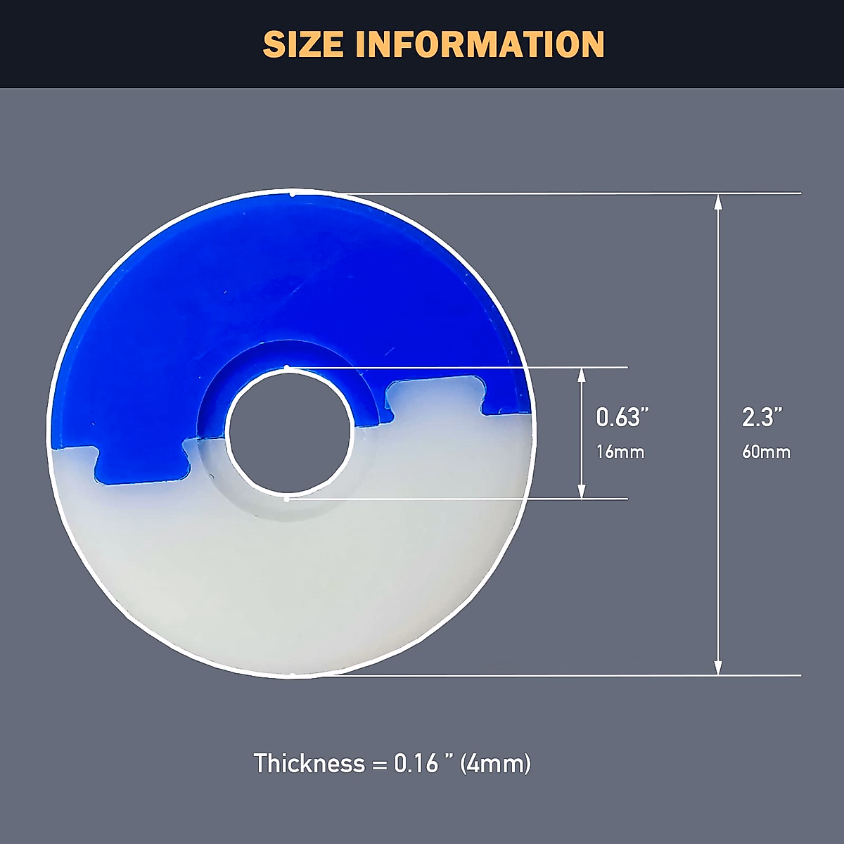 Flibyt Bathtub Spout Back Seal, Protect Bath Finished Wall from Water, Tub Spout Water Leakage Disc Seal for 1/2" Copper Pipe (OD 0.63" / 16mm)