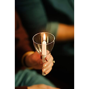 Concordia Supply Clear Shield Candle Drip Protectors - (Pack of 50) Wax Catcher for Candlesticks, Convenient for Church Vigils, Memorial Candles, Congregational Candles, & Christmas Eve Candles