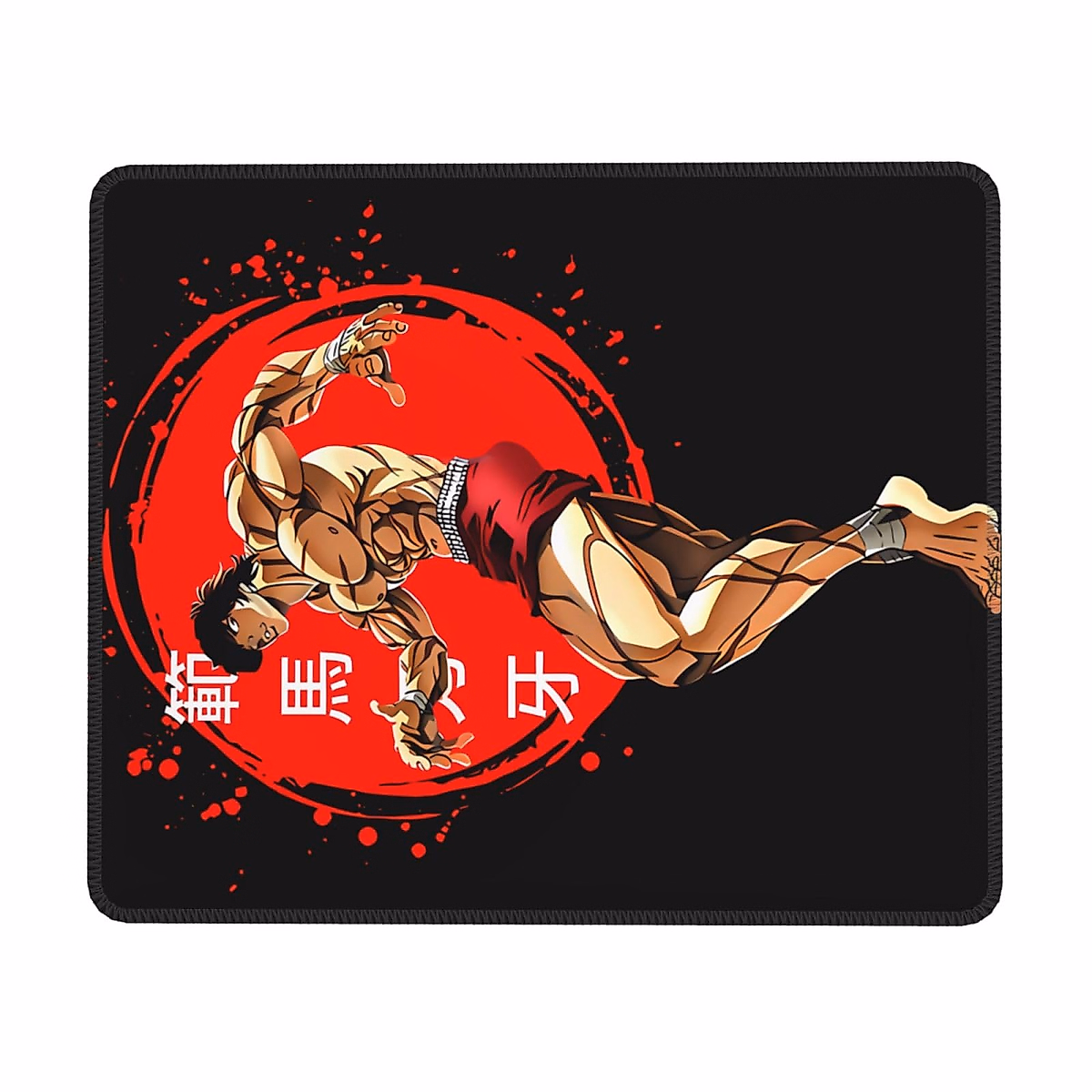 Baki Anime The Grappler Rubber Mousepads Ultra Thick 3mm Large Gaming Mouse Pad Mat Anti-Slip for Gaming Office Laptop Computer 7.9 X 9.5 in
