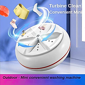 Mini Washing Machine - 27W High Power Turbo Washer Multifunctional Portable Washing Machine USB Powered Mode, Suitable for Travel, Camping, Student Dorm, Business Travel